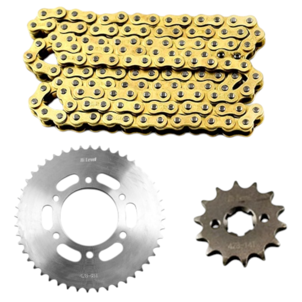 Yamaha YZF-R125 Gold Heavy Duty Chain and Sprocket Kit 2019 to 2020 ...