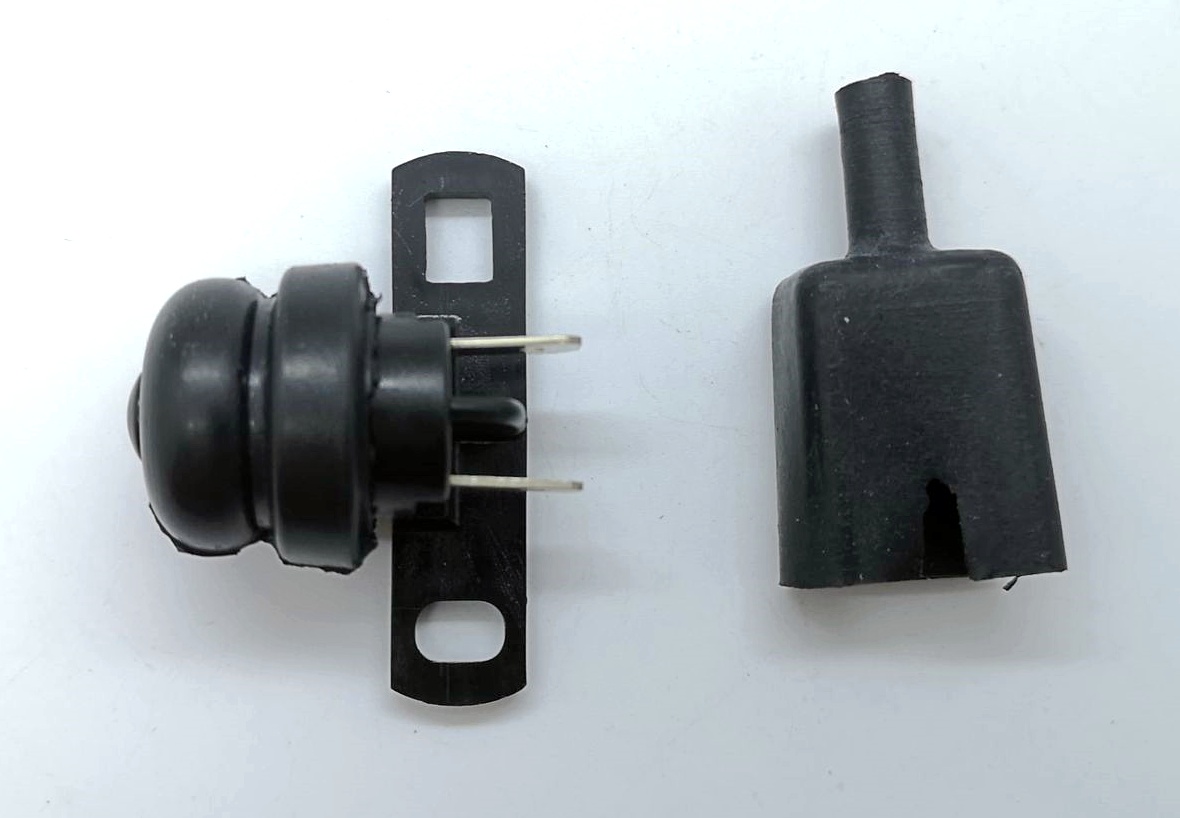 Lucas Style Push Button Stop Rear Brake Light Switch & Rubber Boot BSA ...