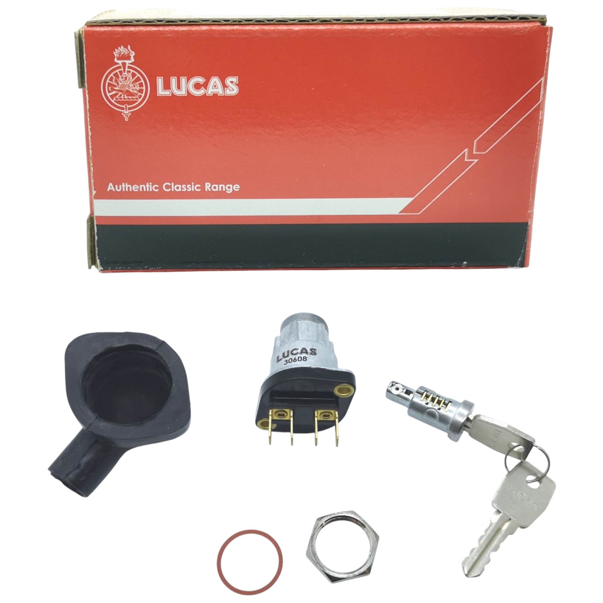 Lucas Complete Ignition Switch Keys Lock Rubber Cover BSA Norton ...