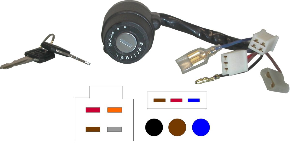 Yamaha 1976-81 FS1E DX 10 Wire Ignition Switch & Keys 135-82508-20 3F6 ...