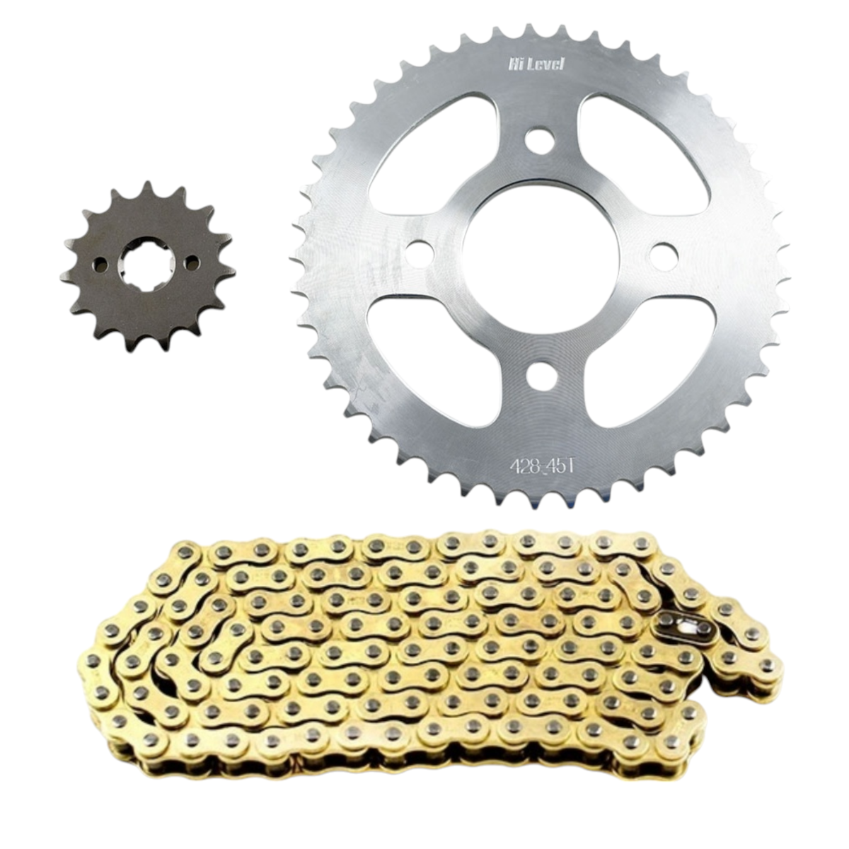 Honda CB125 F & GLR125 Gold Heavy Duty Chain and Sprocket Kit 2015 to ...