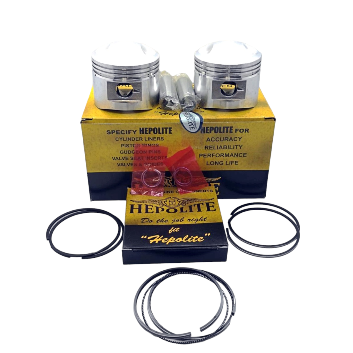 Hepolite Complete Piston Kit 8.5-1 +60 Triumph T140 TR7 750 1972 Onward ...