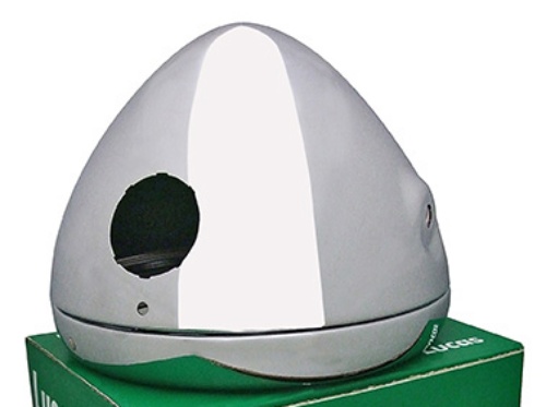 Lucas 7 Inch Chrome Headlamp Headlight Shell & Rim Triumph Models 1960 ...